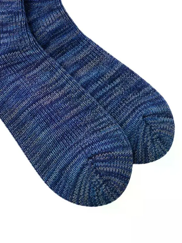 Anonymous Ism Marl-knit Ribbed-cuff Socks