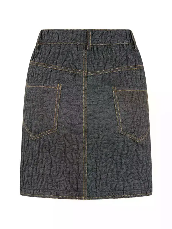 Moschino Embellished-button Quilted Mini Skirt