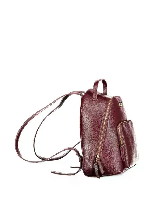 TWINSET Pebbled-leather Backpack - Red