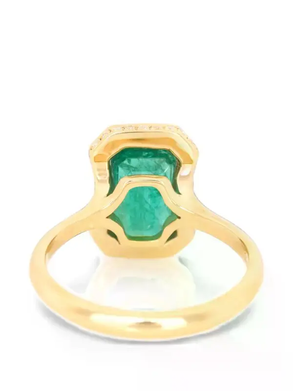 YI COLLECTION Aurora Emerald And Aquamarine Candy Ring