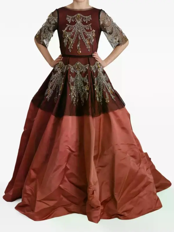 Dolce & Gabbana Crystal-embellished Maxi Dress - Red