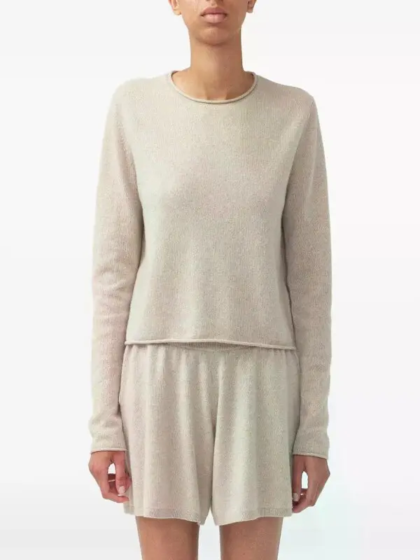 LISA YANG Ida Sparkle Sweater - Neutrals