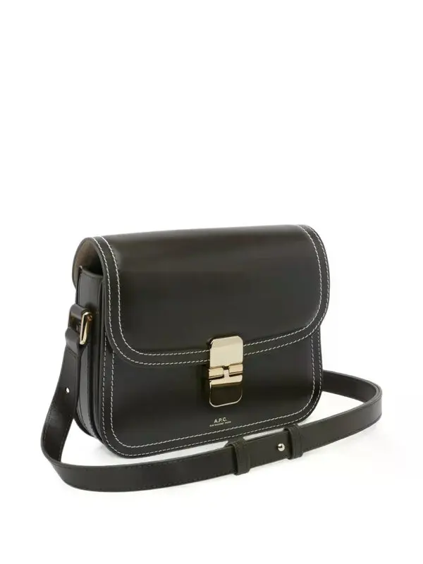 A.p.c. Small Grace Contrast-stitch Shoulder Bag - Green