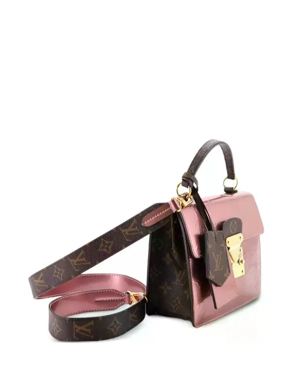 LOUIS VUITTON Spring Street Nm Handbag Monogram Vernis With Monogram Canvas Satchel - Pink