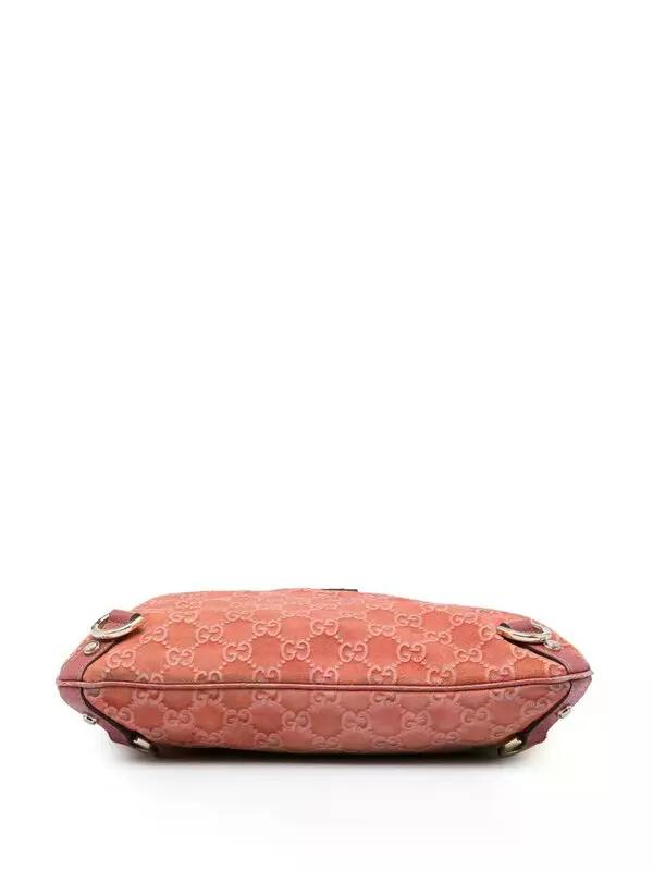 Gucci 2000-2015 Gg Suede Abbey D Ring Crossbody Bag