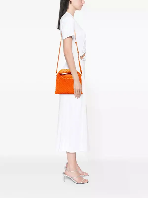 Bottega Veneta 2012-2026 Mini Calfskin Intrecciato Hop Satchel
