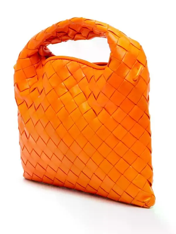 Bottega Veneta 2012-2026 Mini Calfskin Intrecciato Hop Satchel