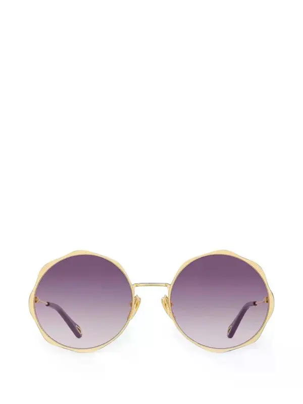 Chloé Scalloped-edge Round-frame Sunglasses
