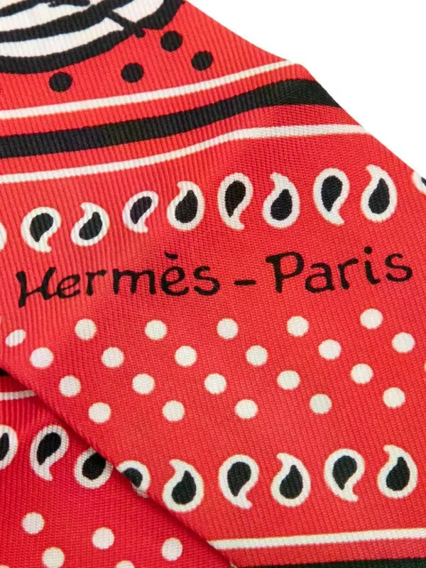 Hermès 2015-2026 Les Zebres Silk Twilly Scarf Scarves
