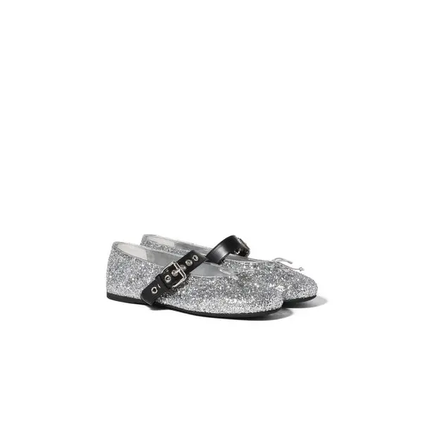 Miu Miu Glitter Ballerinas