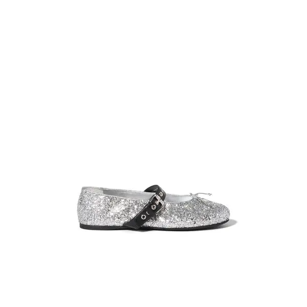 Miu Miu Glitter Ballerinas