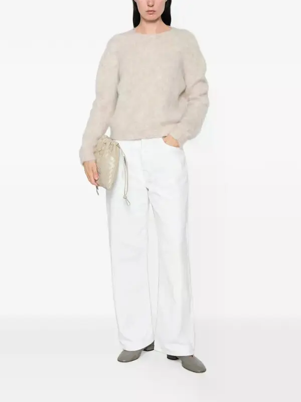 AROVESCIO Brushed Crew-neck Sweater