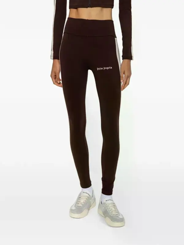 Palm Angels Logo-print Side-stripe Leggings