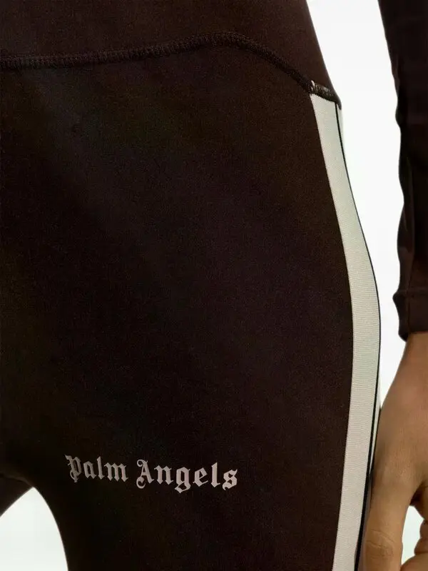 Palm Angels Logo-print Side-stripe Leggings