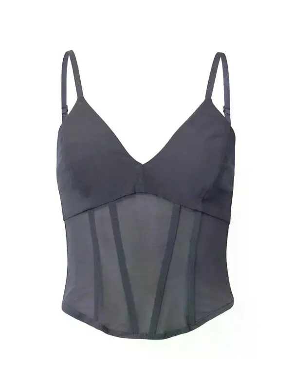 VIKTORIA & WOODS Omega Boned Corset Top - Black