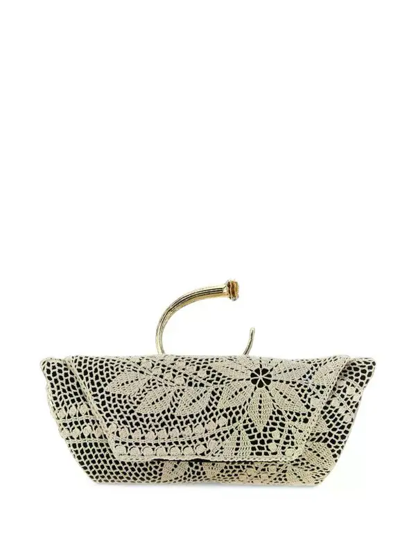 Magda Butrym Bracelet Floral-crochet Envelope Clutch Bag