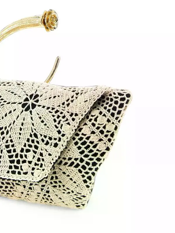 Magda Butrym Bracelet Floral-crochet Envelope Clutch Bag