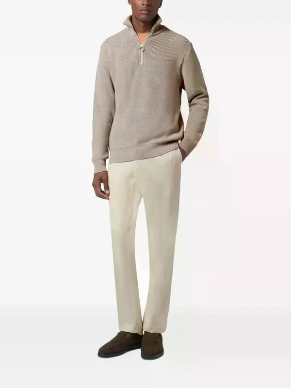 Paul & Shark Half-zip Ribbed-knit Sweater
