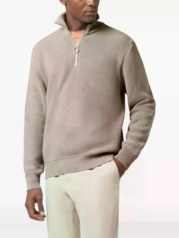 Paul & Shark Half-zip Ribbed-knit Sweater
