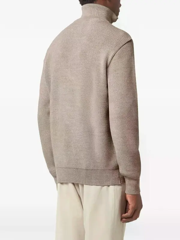 Paul & Shark Half-zip Ribbed-knit Sweater