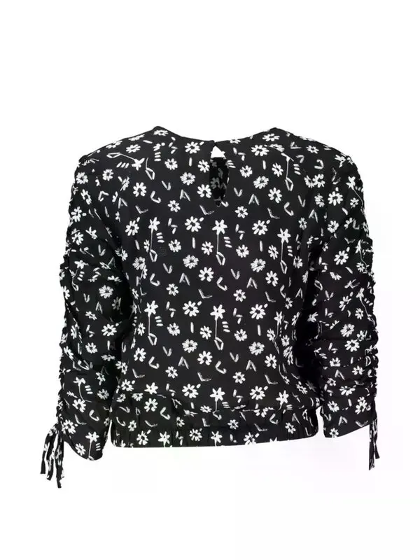Desigual Floral-print Ruched Blouse