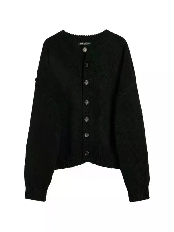 Our Legacy Pitch Slub-knit Wool Cardigan