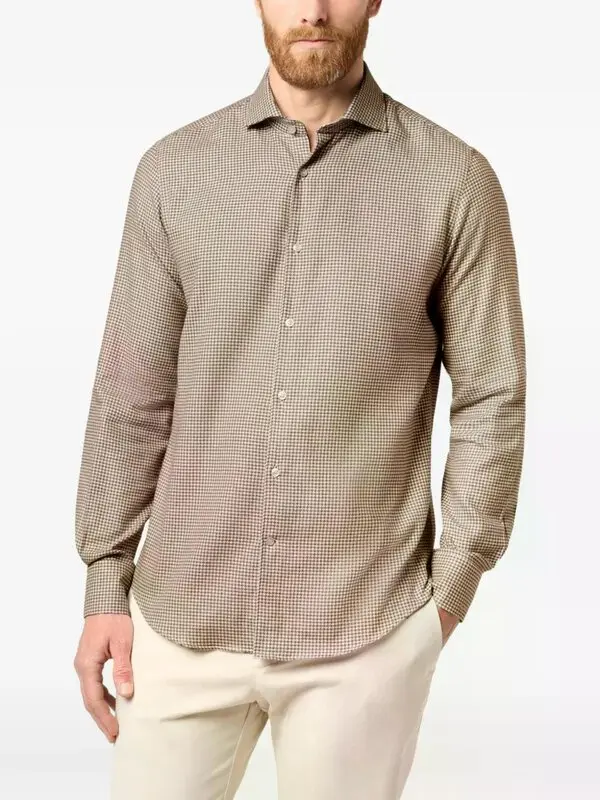 Paul & Shark X-soft Houndstooth-pattern Flannel Shirt