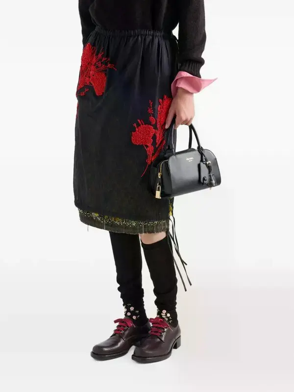 Prada Embroidered Organdy Midi-skirt