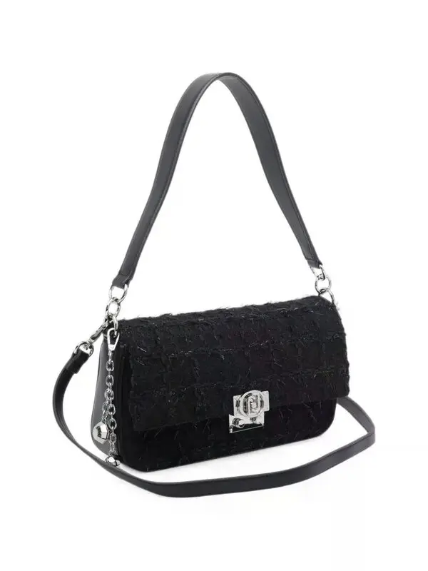 Liu Jo Bouclé-knit Logo-plaque Shoulder Bag
