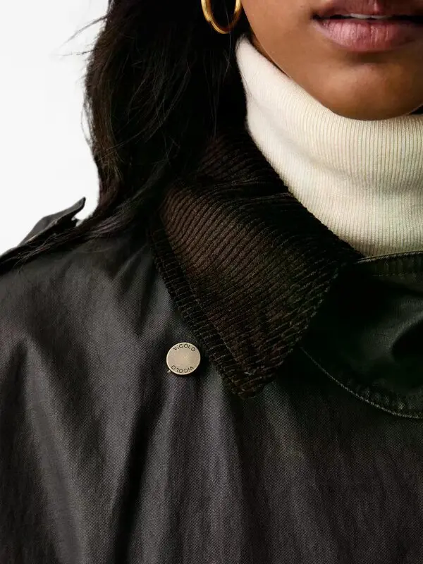 VICOLO Waxed Double-breasted Coat