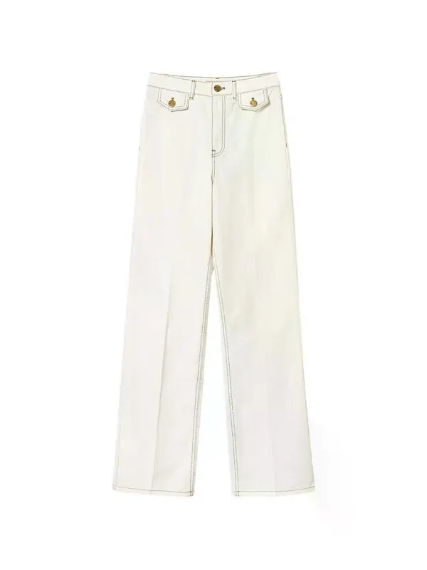 TWINSET Straight-leg Bull Denim Trousers