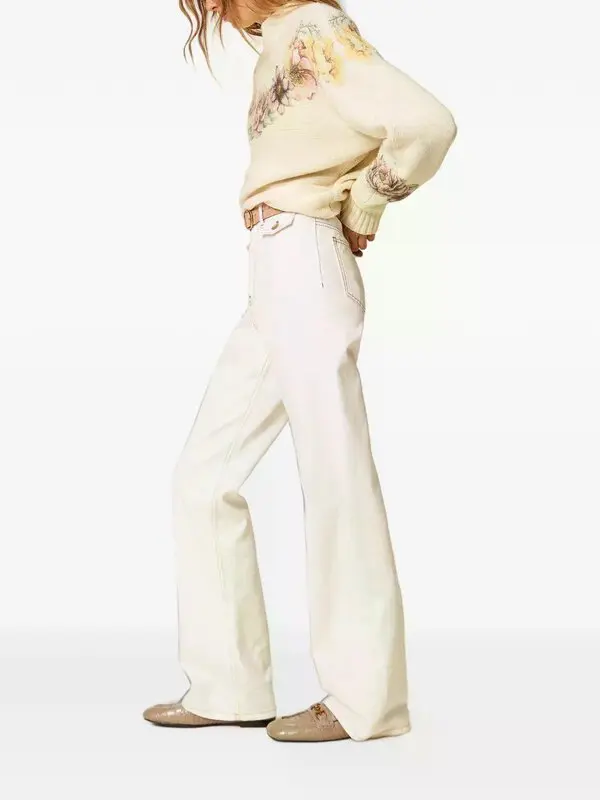 TWINSET Straight-leg Bull Denim Trousers