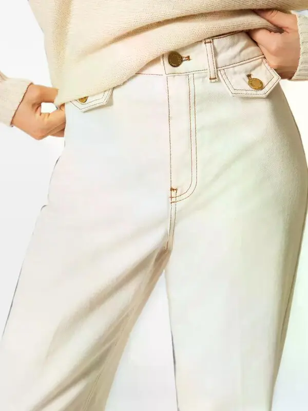 TWINSET Straight-leg Bull Denim Trousers