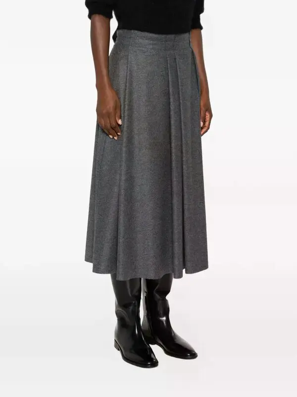 Sofie D'hoore Pleated A-line Midi Skirt