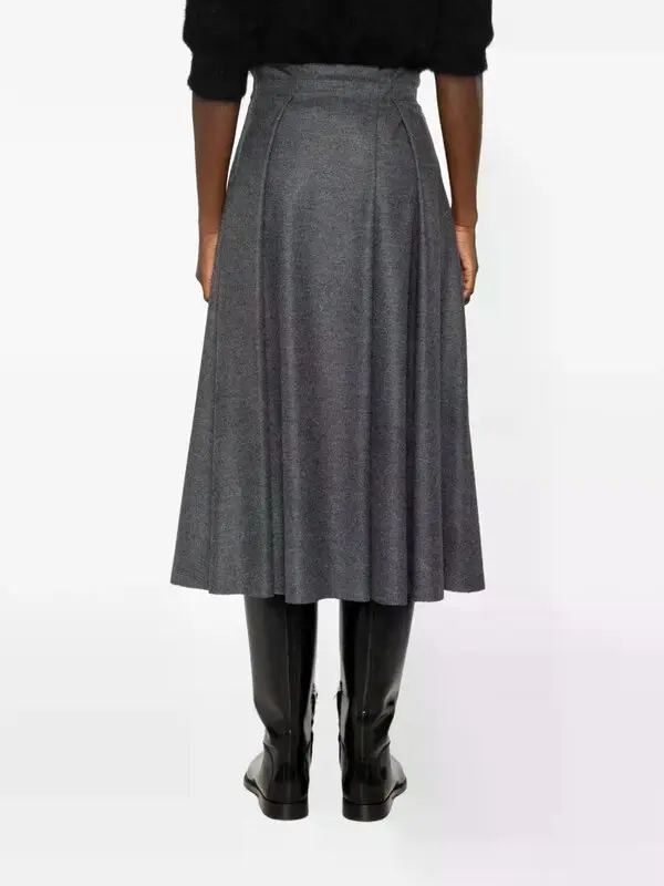 Sofie D'hoore Pleated A-line Midi Skirt