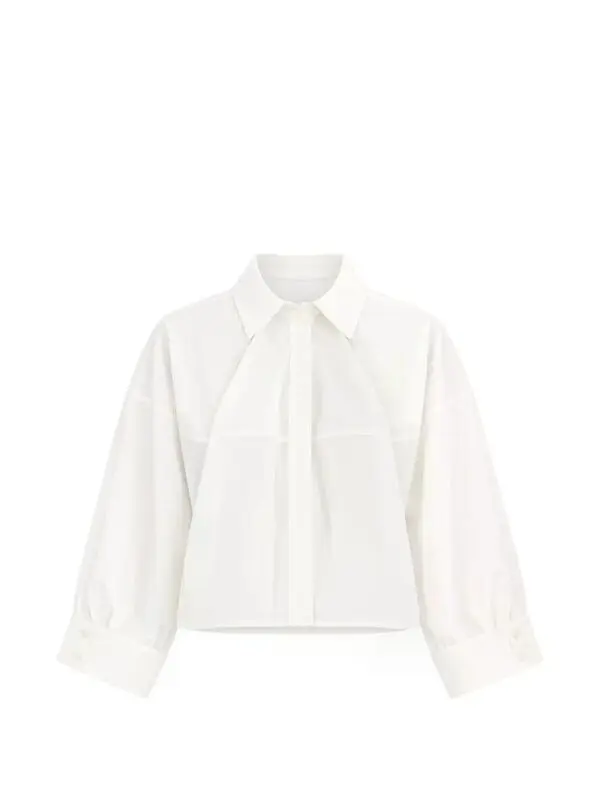 Erika Cavallini Pleated Cropped Shirt - White