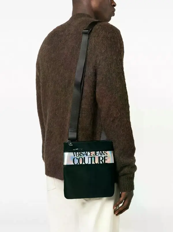 Versace Iridescent Logo-jacquard Messenger Bag