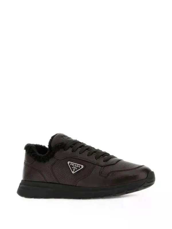 Prada Prax Leather Sneakers - Brown