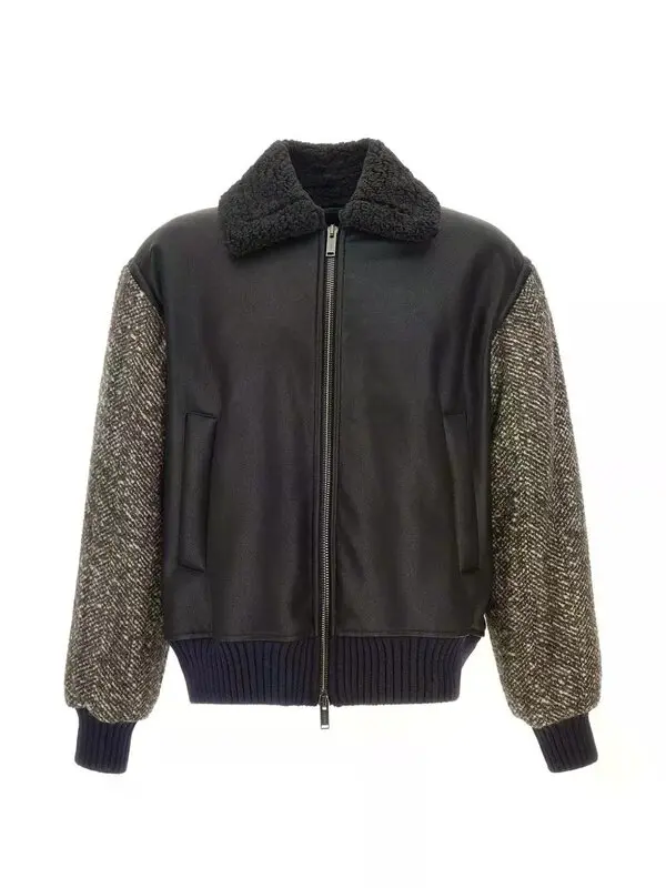 Iceberg Faux-leather Panel Jacket