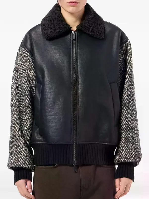 Iceberg Faux-leather Panel Jacket