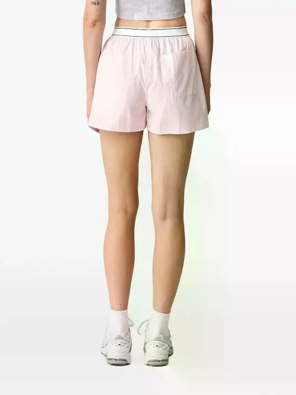 Sporty & Rich Striped Logo-waistband Shorts