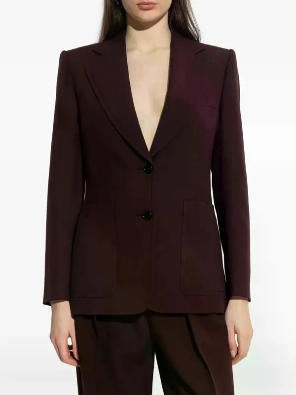 Chloé Shoulder-pad Long-sleeve Blazer