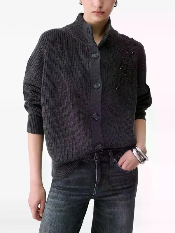 Liu Jo Wool Cardigan With Embroidery