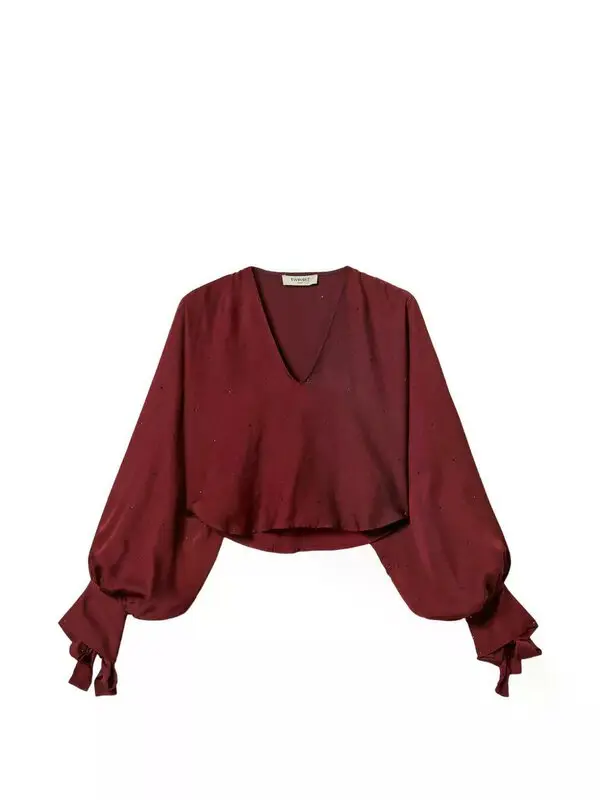 TWINSET Satin Shrug With Rhinestones