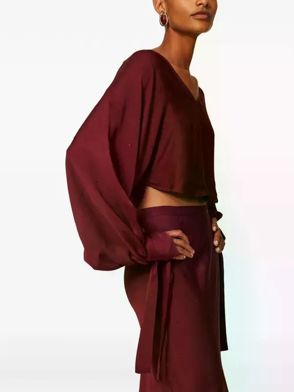TWINSET Satin Shrug With Rhinestones