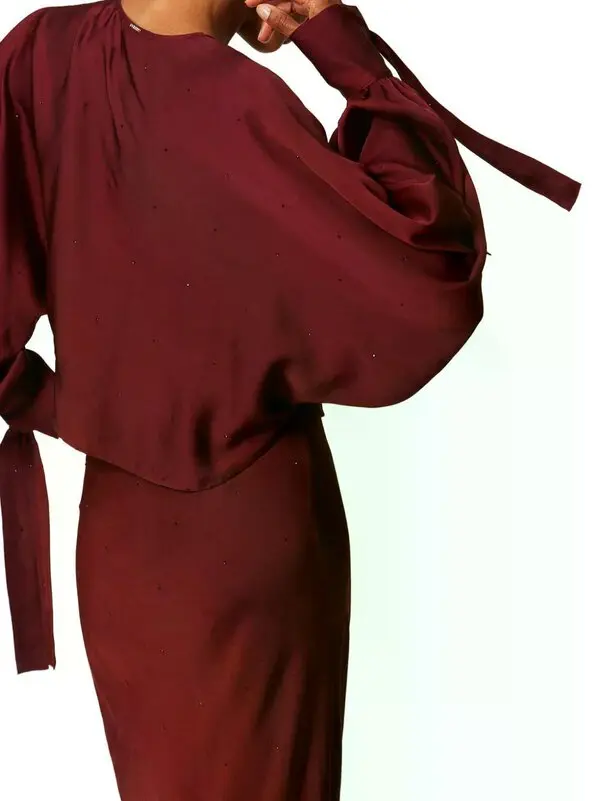 TWINSET Satin Shrug With Rhinestones