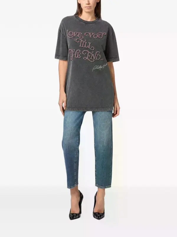 Philipp Plein Open-back T-shirt Dress Love Plein