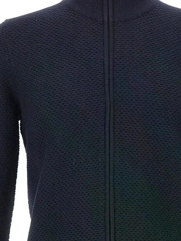 GRAN SASSO Honeycomb-knit Virgin Wool Cardigan