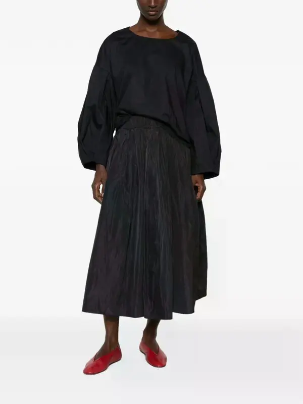SUSANNE BOMMER Balloon-sleeve Boat-neck Top