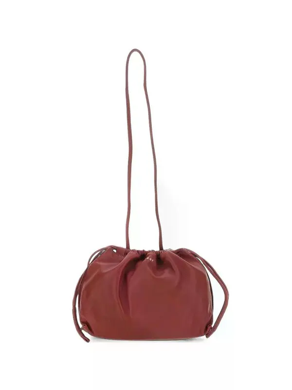 Soeur Suzette Drawstring Leather Shoulder Bag - Red